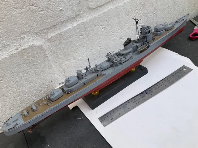 LARGE JAPANESE WW2 Navy Destroyer SHIP Model Po built made AKISUKI £28. ...