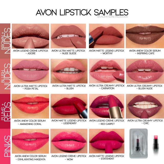 AVON LIPSTICK TRAVEL Sized Sample Choose Or Mixed Bundles 10, 20, 50 ...