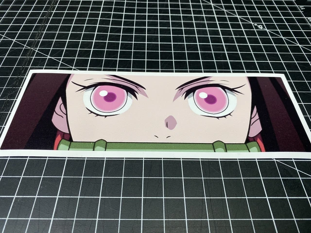 NEZUKO KAMADO PEEKER Peeking Window Vinyl Decal Anime Sticker Demon ...