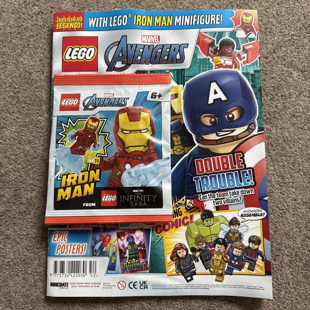 LEGO SUPERHERO LEGENDS magazine Avengers #26 2024 + Iron Man Infinity ...