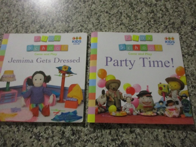 ABC KIDS - PLAY SCHOOL - COME AND PLAY PB Books x 2 - JEMIMA GETS ...