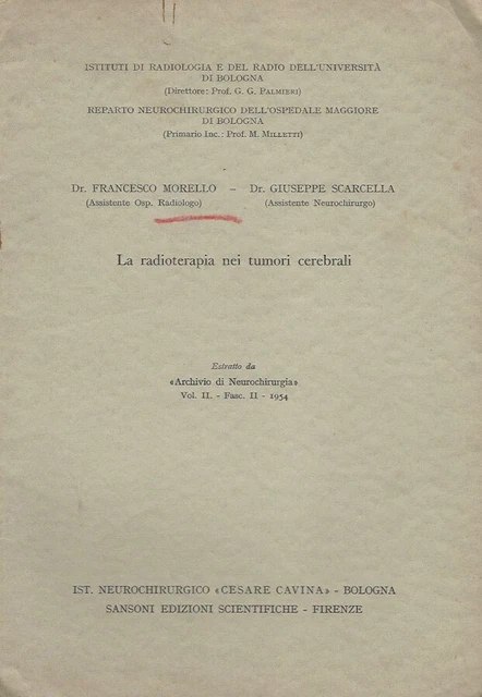 LA RADIOTERAPIA NEI tumori cerebrali. . Francesco Morello - Giuseppe ...