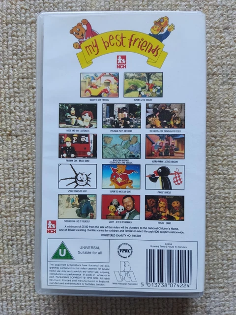 MY BEST FRIENDS VHS Video Cassette Tape Noddy Sooty Pingu Paddington ...