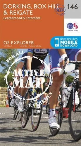DORKING, BOX HILL and Reigate (Map) OS Explorer Active Map (US IMPORT ...