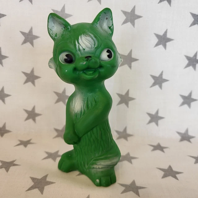 VINTAGE COMBEX SQUEEKY Toy Squirrel Rubber Soft Dog Toy Green 4223 ...