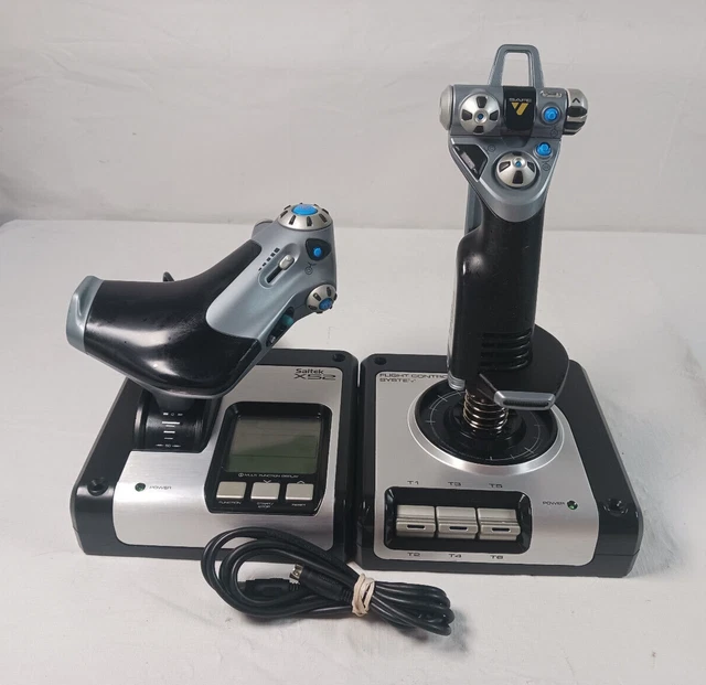 LOGITECH SAITEK X52 Pro Flight Control System Joystick & Throttle PS28 ...