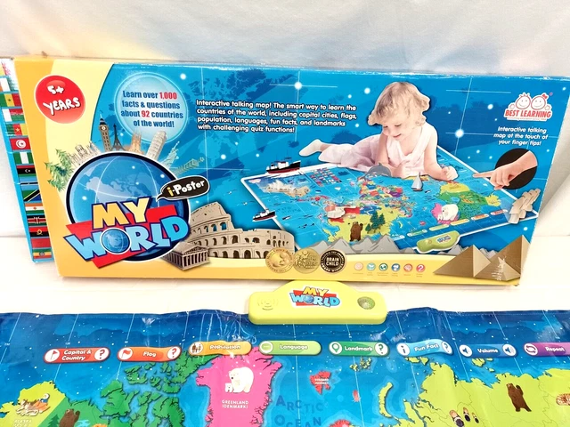 BEST LEARNING I-POSTER My World Interactive Map - Educational Talking ...