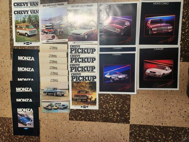 VINTAGE SALES BROCHURE 70s 80s GM General Motors Chevrolet - Huge Lot ...