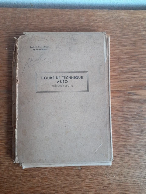 COURS TECHNIQUE AUTO école des sous officiers de Langenargen EUR 170,00 ...