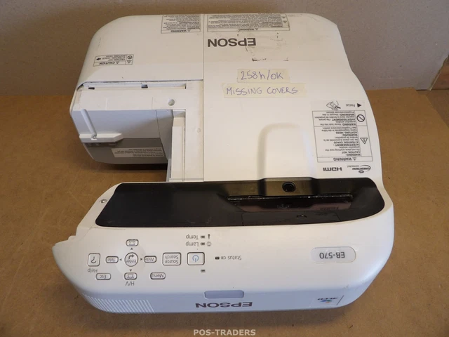 EPSON EB-570 SHORT Throw Projector Beamer XGA 3LCD 2700 LUMENS HDMI ...