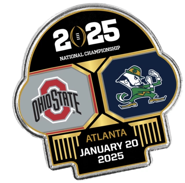 2024 2025 CFP National Championship Dueling Pin Notre Dame Ohio State ...