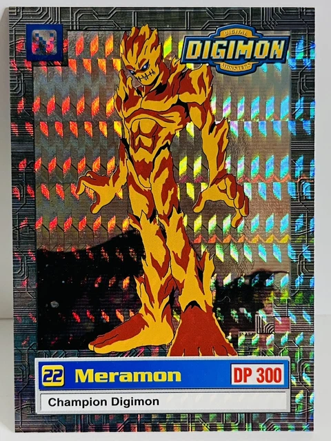 MERAMON #22, DIGIMON Animated Series 1, Holo Rare Upper Deck 24/34 $20. ...