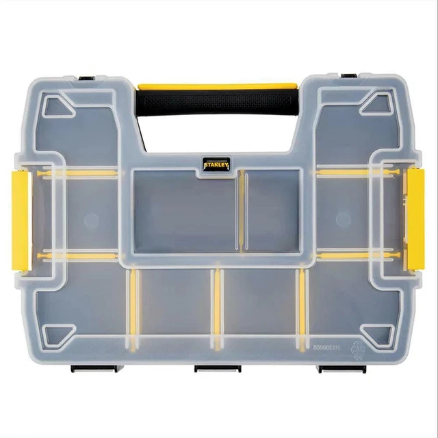 HUSKY STORAGE BIN Small Parts Organizer Removable Dividers 13 ...