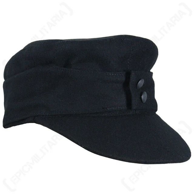 58CM WWII GERMAN Panzer M43 Field Cap WW2 - Black Sun Hat Army Soldier ...