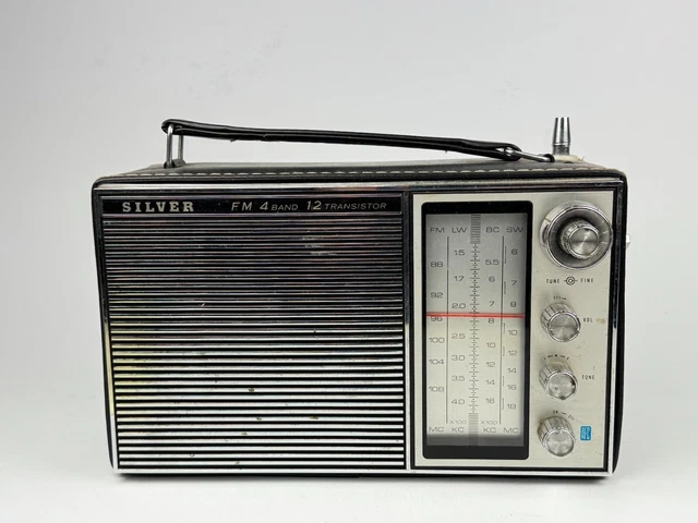 SILVER 12AF-35 KOFFERRADIO Rarität Vintage Radio 60er Jahre Leder EUR ...