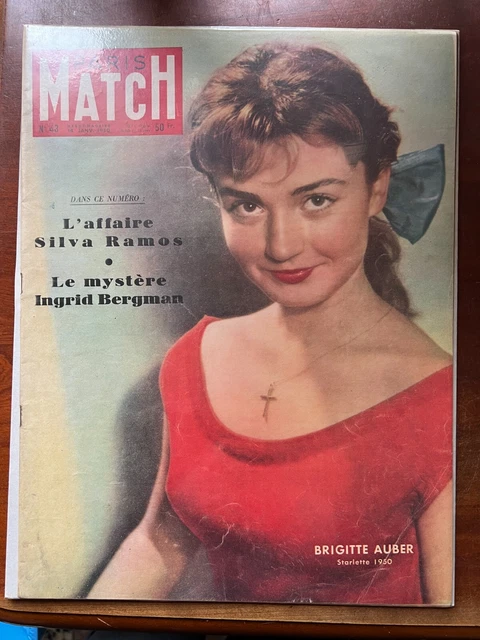 PARIS MATCH DU 14/01/1950; Brigitte Auber/ Ingrid Bergman/ Silva Ramos ...