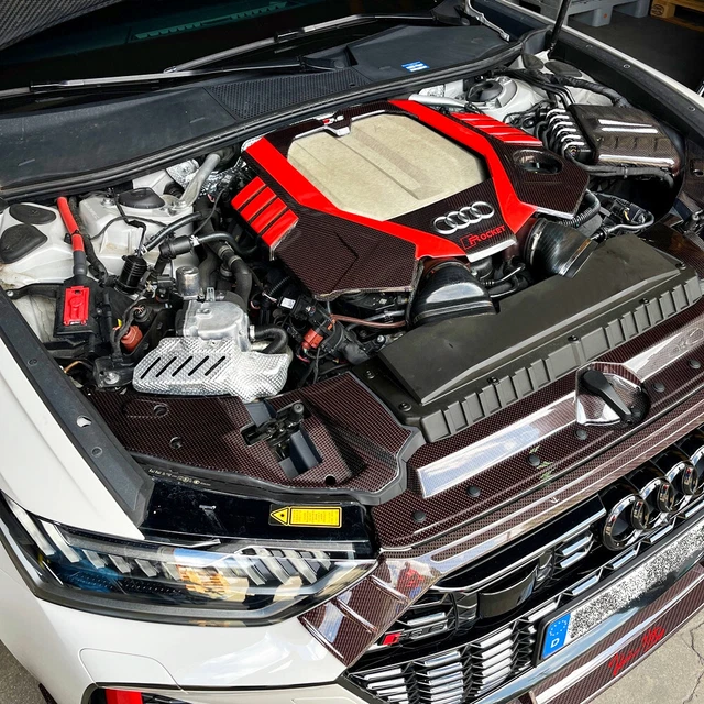 AUDI RS6 RS7 - C8 4K MADE 🇩🇪 RS EDITION engine carbon compartment 5 ...