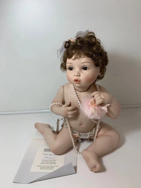ASHTON DRAKE GALLERIES Porcelain Doll Pretty as a Picture 28cm with ...