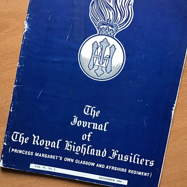 ORIGINAL BRITISH ARMY Rhf Regimental Journal Of Royal Highland ...