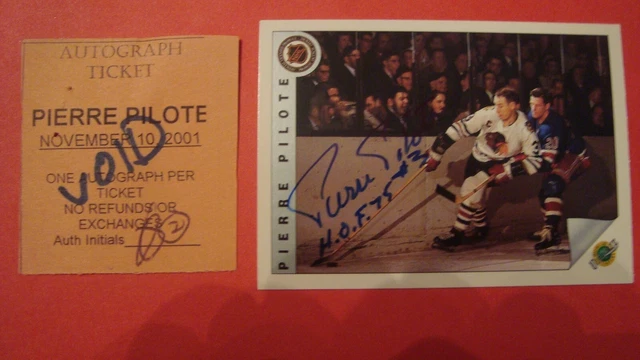 PIERRE PILOTE 1991 92 Smokey' Ultimate #63 AUTOGRAPHE EN PERSONNE ...
