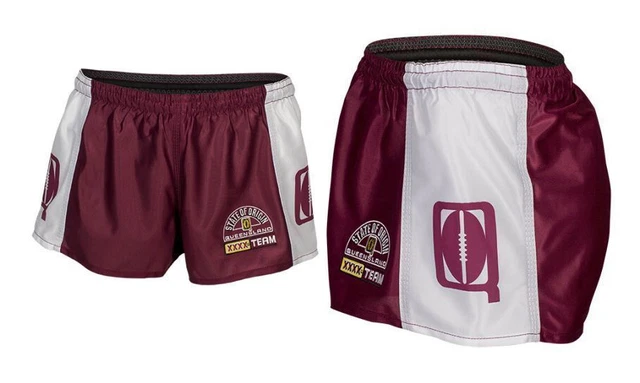 QUEENSLAND MAROONS STATE Of Origin Classic Heritage Hero Footy Shorts ...