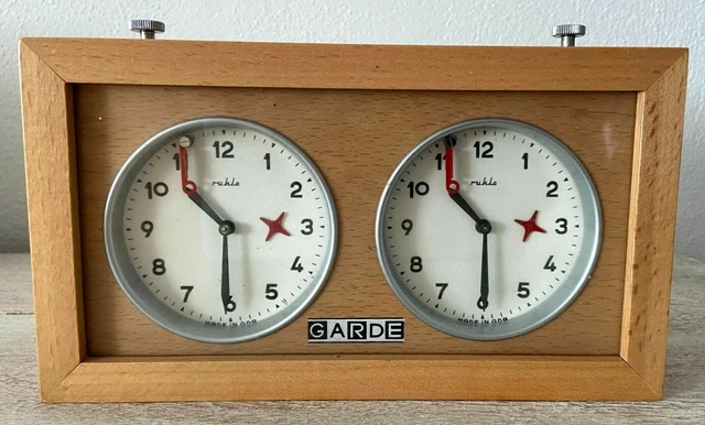 SCHACHUHR RUHLA GARDE Turnier DDR Echtholz EUR 55,00 - PicClick DE