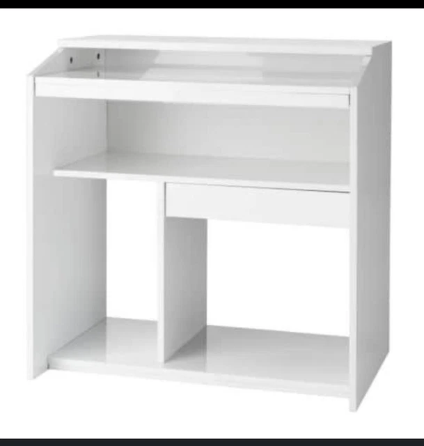 IKEA GOLIAT WHITE computer table / desk with Raggisar drawer tray £60. ...