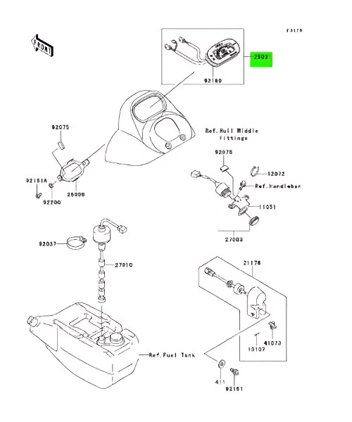KAWASAKI STX 12F METER MILE&KM 25031-3753 Genuine JDM $1,785.98 ...