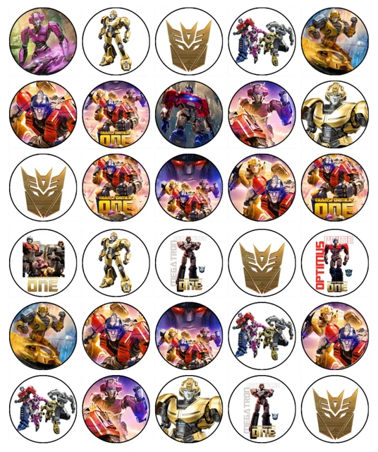 TRANSFORMERS ONE EDIBLE Cupcake Topper Wafer Birthday Cake Decoration ...