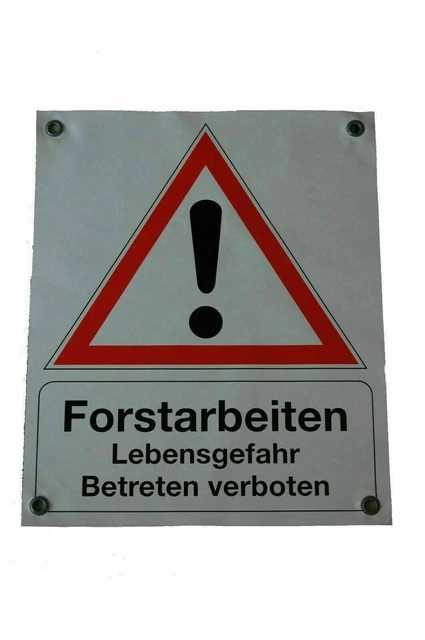 ABSPERR BANNER SCHILD, Forstarbeiten, Hinweisschild, Betreten verboten ...