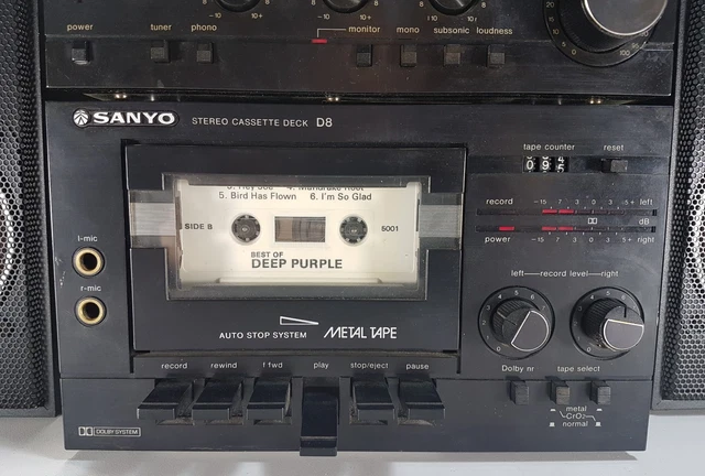 VINTAGE SANYO MINI Component mini Stereo system A8 am, T8 HK Tuner D8 ...