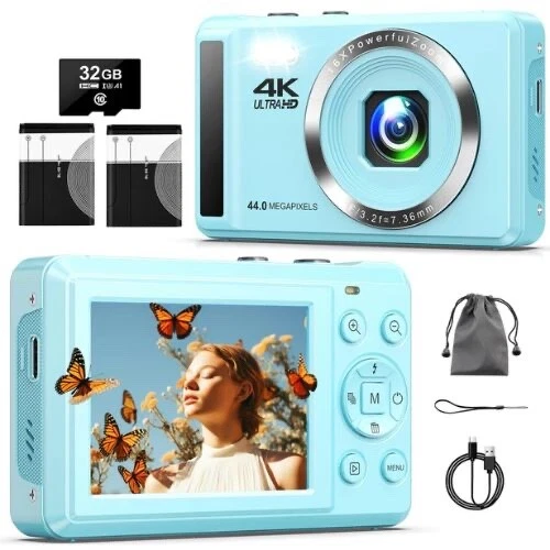 DIGITAL CAMERA 4K 44MP Vlogging Camera with 16X Digital Zoom Autofocus ...
