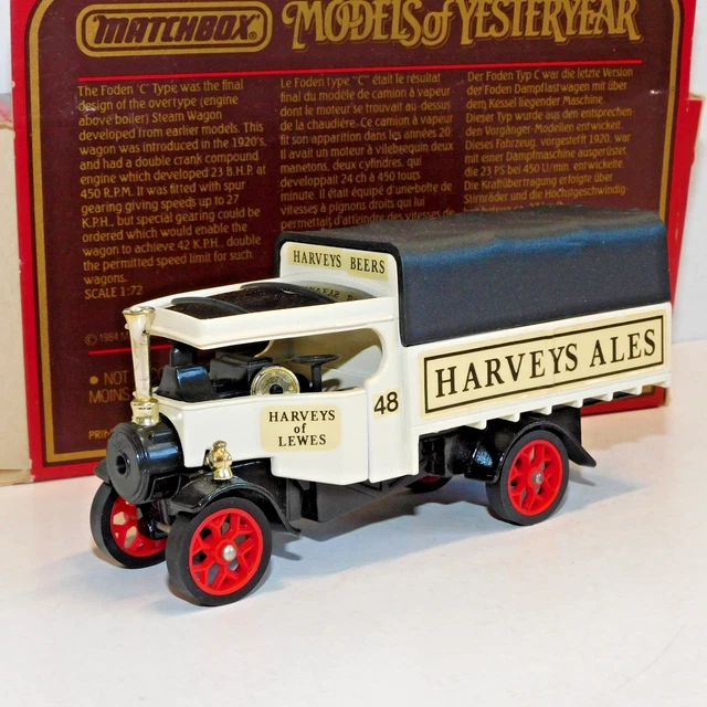 MATCHBOX MODELS OF Yesteryear Foden Steam Lorry Harveys Ales Y27 Code 3 ...
