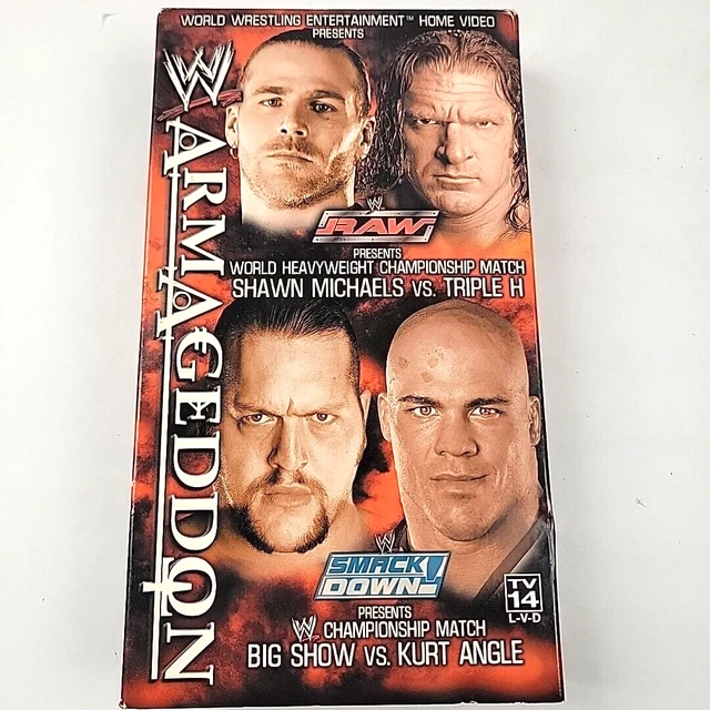 WWE ARMAGEDDON 2002 VHS Wrestling Triple H Shawn Michaels **Buy 2 Get 1 ...