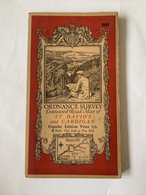 ST DAVIDS AND Cardigan Vintage Ordnance Survey Map 1923 Old Newport £9. ...