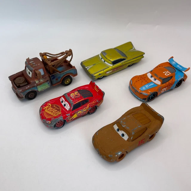 SET OF 5 Disney Pixar Cars Lightning McQueen x Ramone x Mater x Laney ...