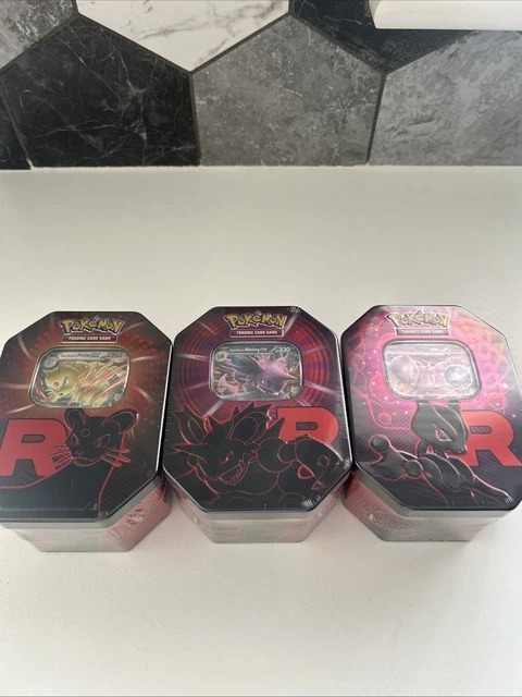 POKEMON TCG: TEAM Rocket Tin Destined Rivals - Set of 3 - brand new ...