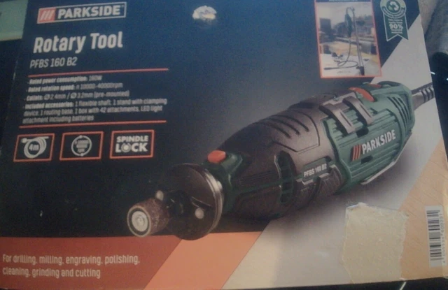 PARKSIDE ROTARY TOOL - PFBS 160 B2 + case & accessories. Unused. 10000 ...
