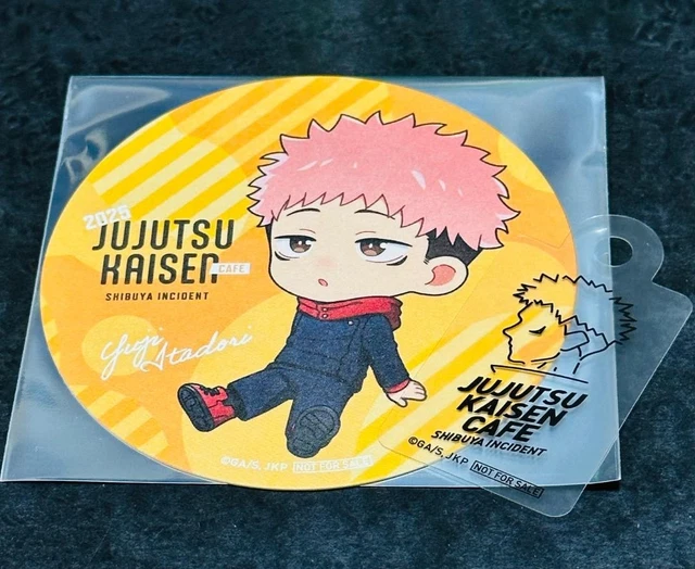 JUJUTSU KAISEN CAFE 2025 Itadori Yuji Coaster Straw Tag Bonus Japan ...