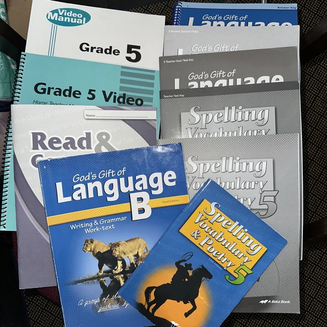 ABEKA GRADE 5 Language Arts Plans, Language B Student/Teacher Books ...