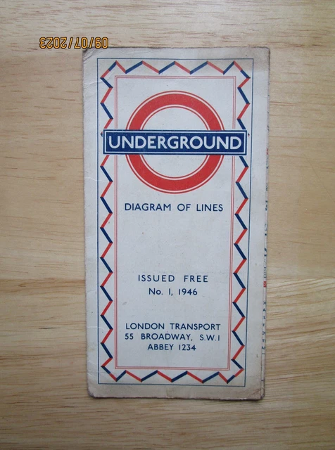 ORIGINAL NO 1, 1946 Map of London Underground Railways - H.C. Beck EUR ...