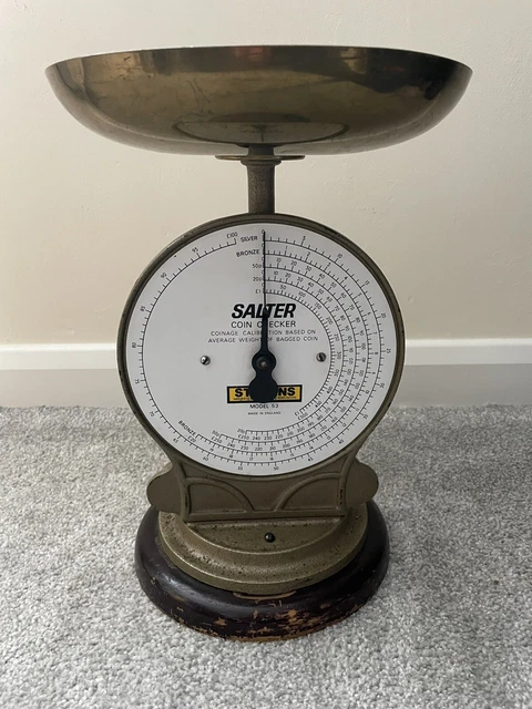 VINTAGE SALTER COIN Checker Scales for Silver And Bronze Coins EARLY ...