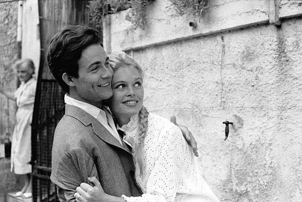 ACTRESS BRIGITTE BARDOT with her husband Jacques Charrier in 1960 OLD ...