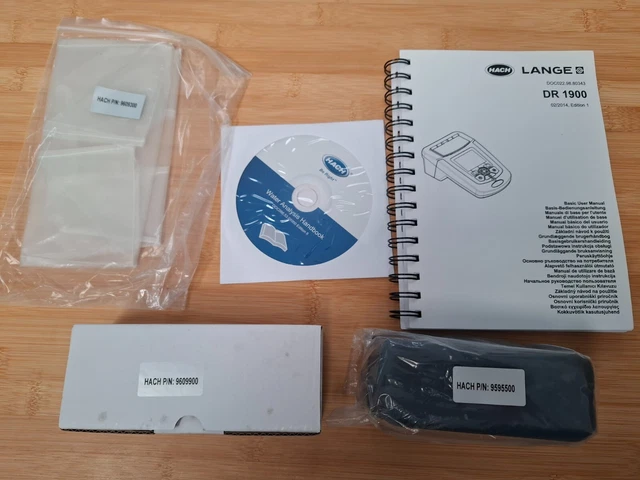 HACH DR1900 SPECTROPHOTOMETER dust covers cuvette holders manual job ...