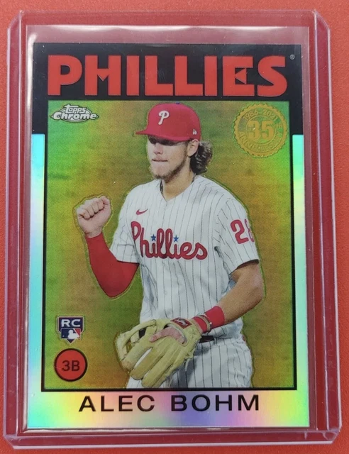 RÉFRACTEUR ALEC BOHM Rookie 2021 Topps chrome 35e anniversaire #86BC-14 Phillies EUR 0,90 ...
