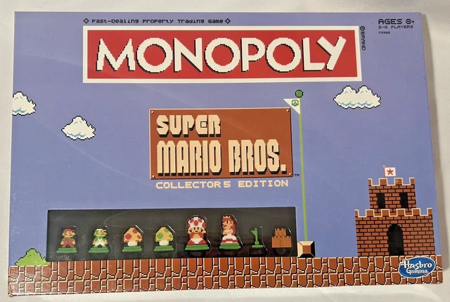 SUPER MARIO BROS Monopoly Board Game Collectors Edition Hasbro Nintendo ...