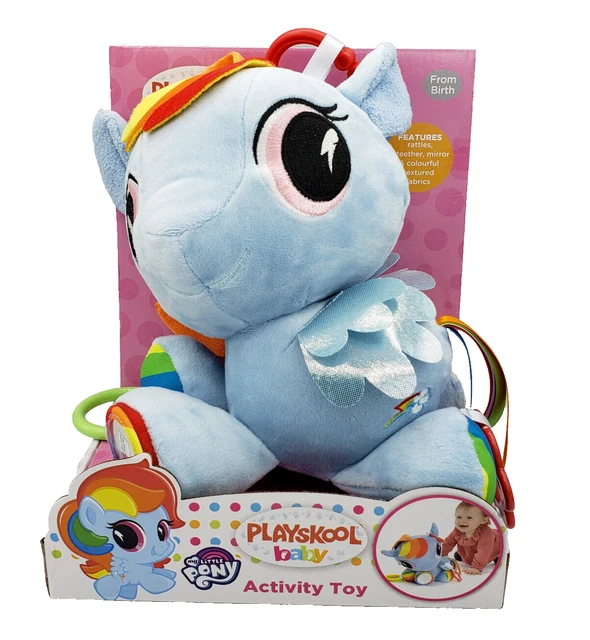 PLAYSKOOL MY LITTLE Pony Rainbow Dash Blue Baby Activity Toy Mirror ...