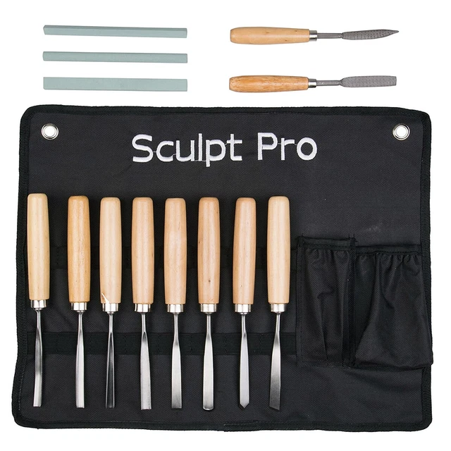 WOOD CARVING SET Hand Chisel Set 12 Piece Professional Woodworking ...