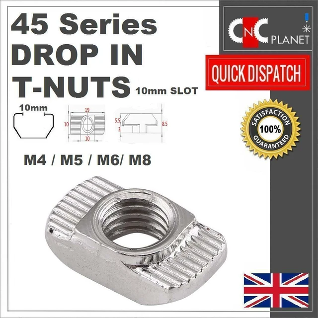 M4 M5 M6 M8 Drop In T-Nut Hammer 45 Series Aluminium Extrusion Profile ...