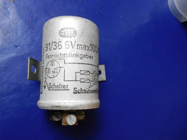 VW BUS T1 Beetle Karman Ghia Relay 6-Volt Light Headlights HELLA 91/36 ...